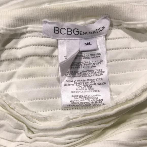 BCBGeneration | Tops | Bcbgeneration Bcbg White Stretch Tank Tube Top Ml | Poshmark